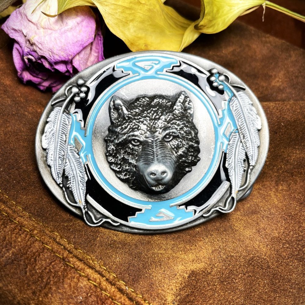 Vintage Wolf Head Belt Buckle Measures Approximately … - Gem